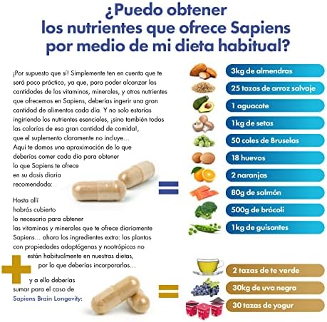 Multivitaminico Rendimiento Mental - Energía, Concentración, Memoria, Rendimiento intelectual ...
