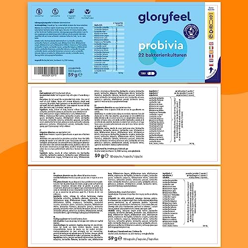 gloryfeel® Probióticos y prebióticos intestinales - 180 cápsulas con ...