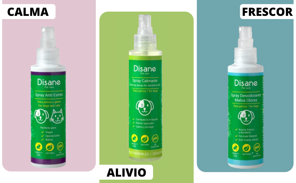 DISANE Spray Anti Estrés Calmante para Perros y Gatos Natural |150ml ...